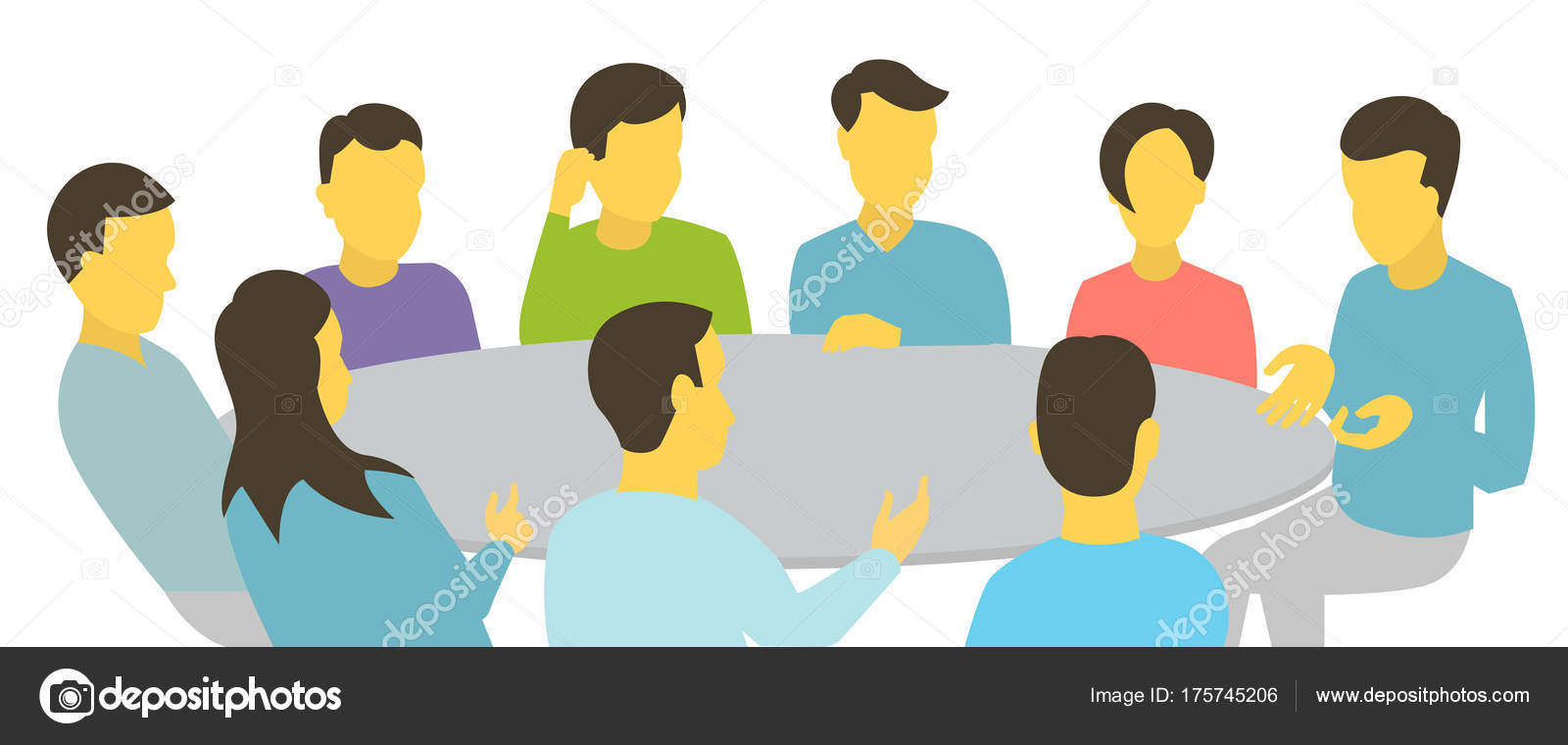 Round Table Discussion Cartoon