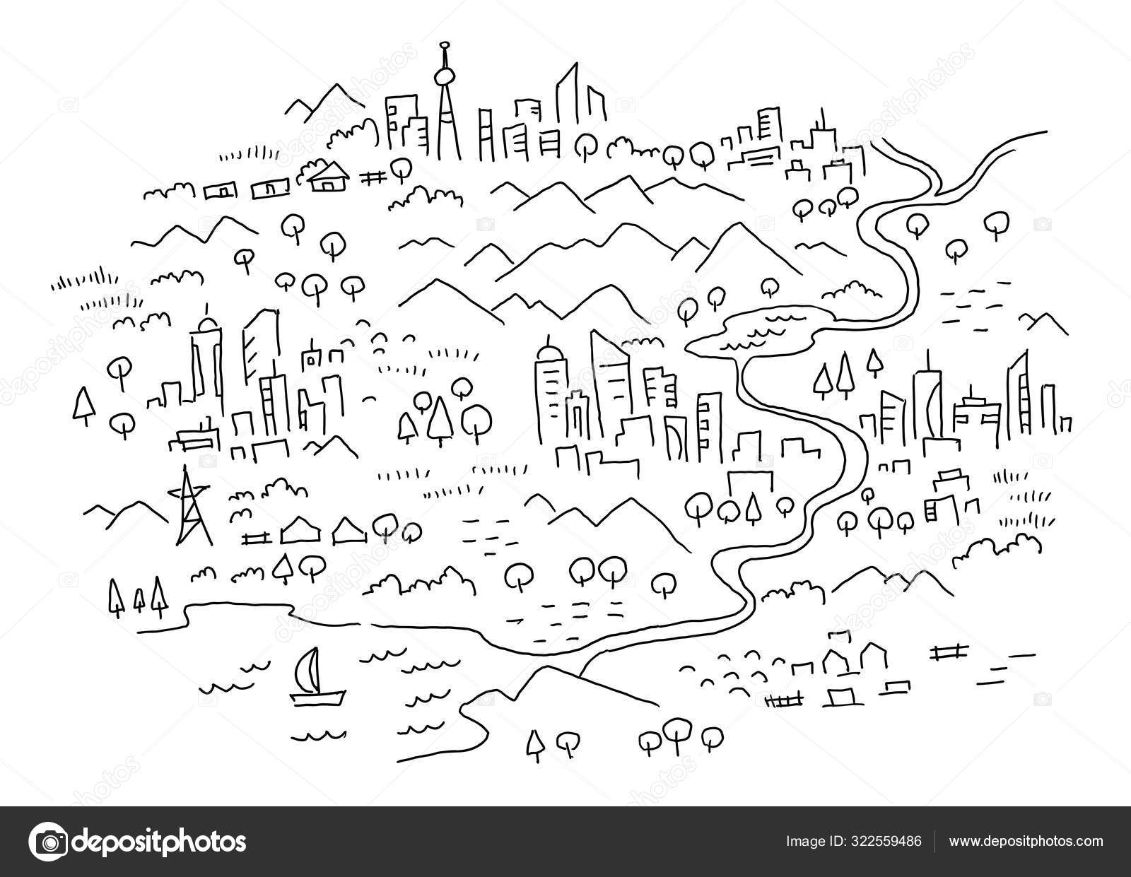 Cartoon Blank Maps Of Towns