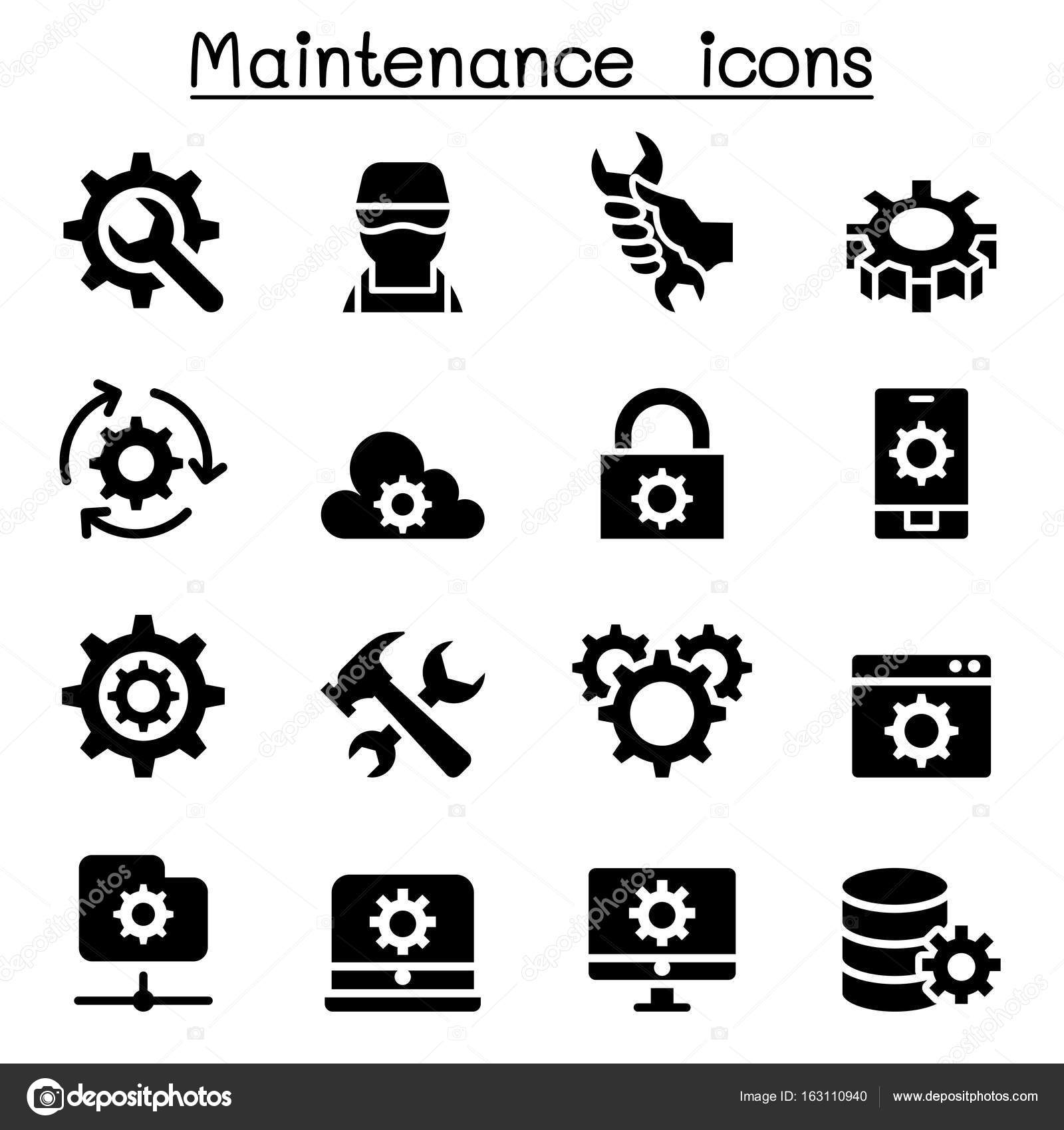 Maintenance & Repair icons — Stock Vector © slalomop #163110940