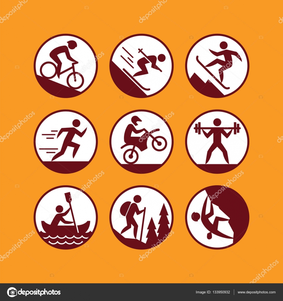 Outdoor activities icons set. Stock Vector Image by ©Tetiana_Svirska ...
