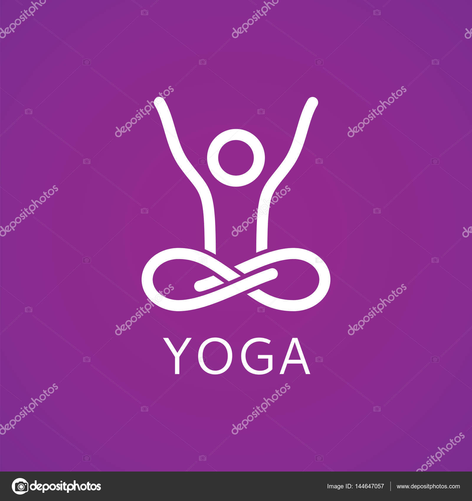 Stylized human in yoga pose. Vector icon. Stock Vector by ©Tetiana ...