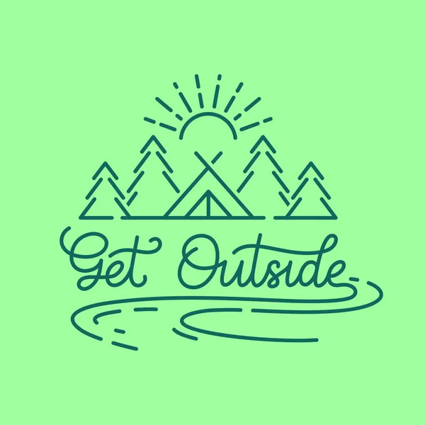 Flat linear landscape — Stock Vector © Vik_Y #65889675