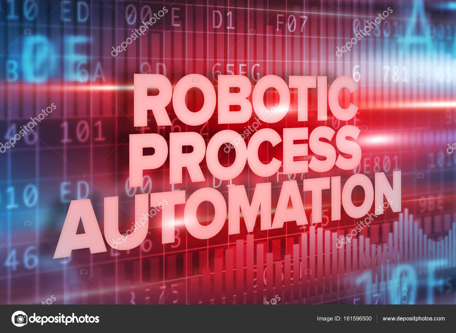 Robotic Process Automation Text Over Interface Screen — Stock Photo ...