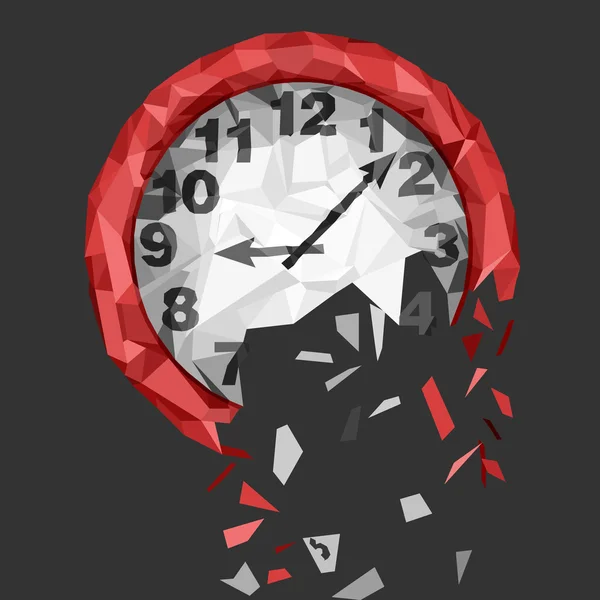 Isolated low poly red clock Stock Vector Image by ©Khrystsina_Tsarova ...