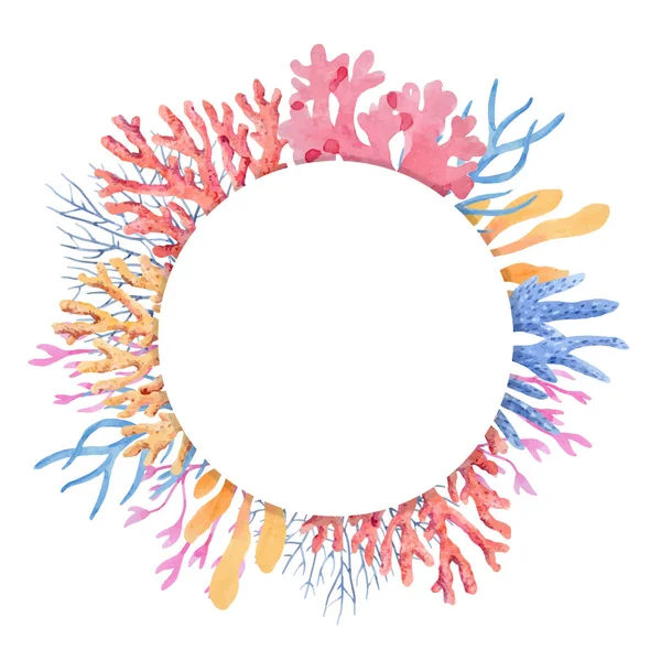 Red coral frame — Stock Vector © d-e-n-i-s #4211567