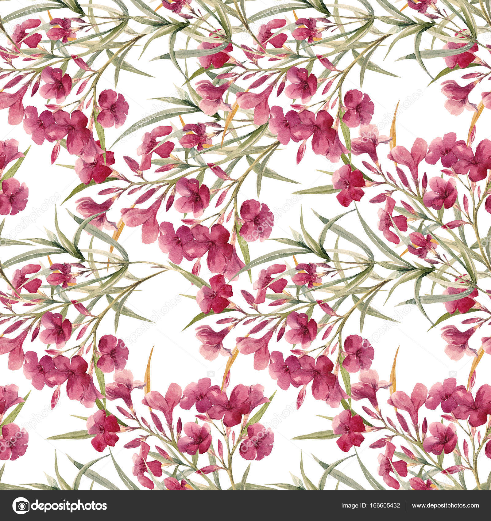 Watercolor floral pattern — Stock Photo © ZeninaAsya #166605432