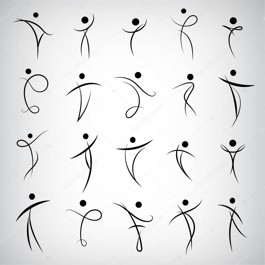 Set of Human logos — Stock Vector © Marylia #132644558