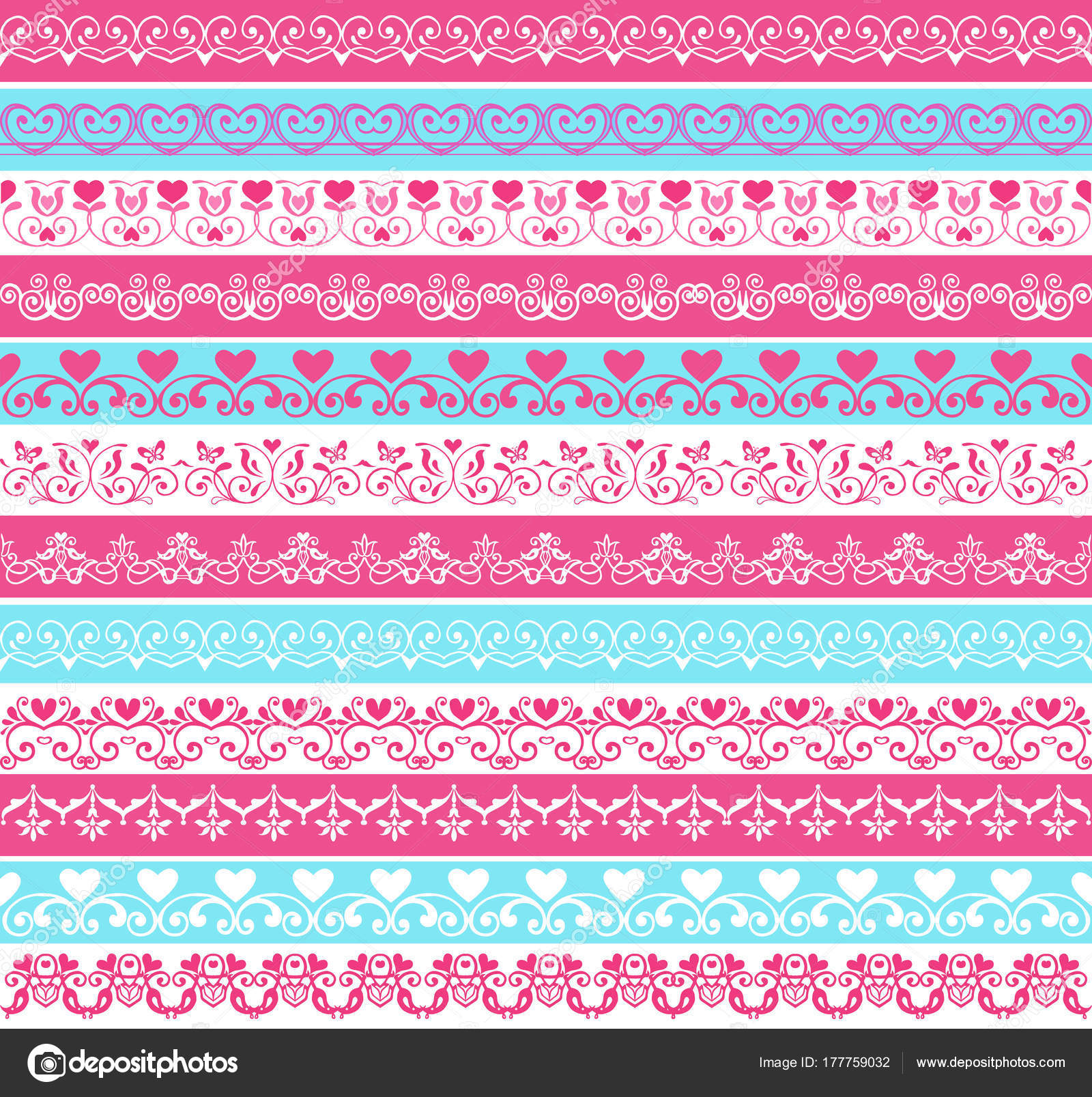 Pink Vintage Border Design