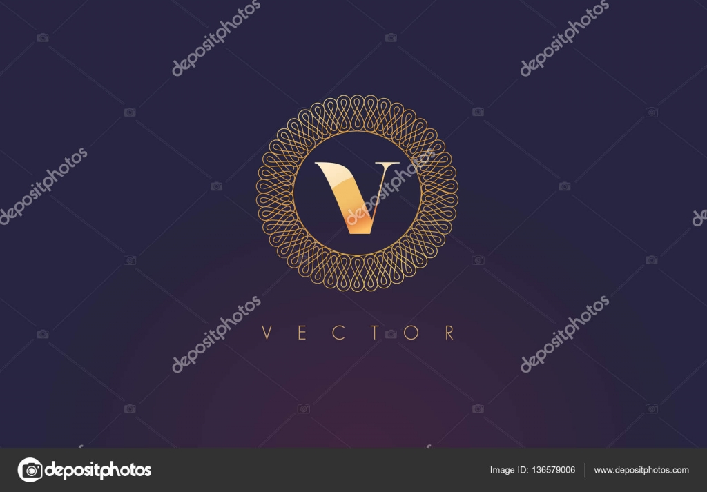 Circle V Logo. V Letter Circular Design Vector Stock Vector Image by ...