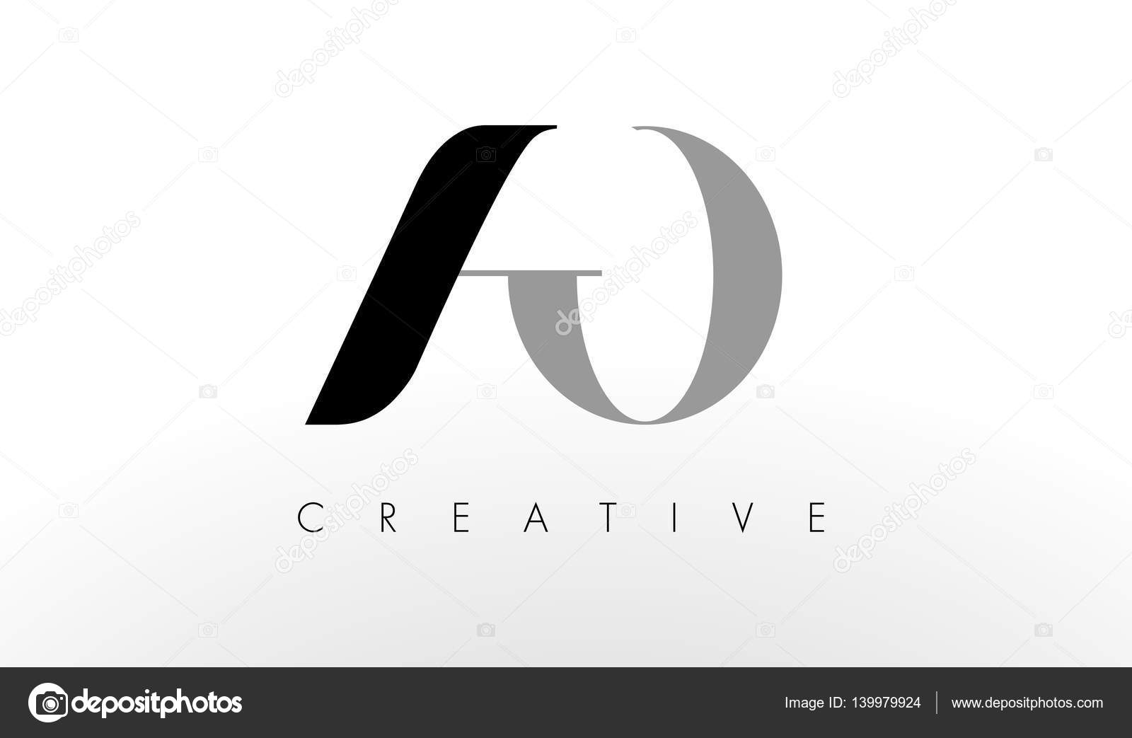 A O Letter Logo Design. Creative AO Letters Icon Stock Vector by ...