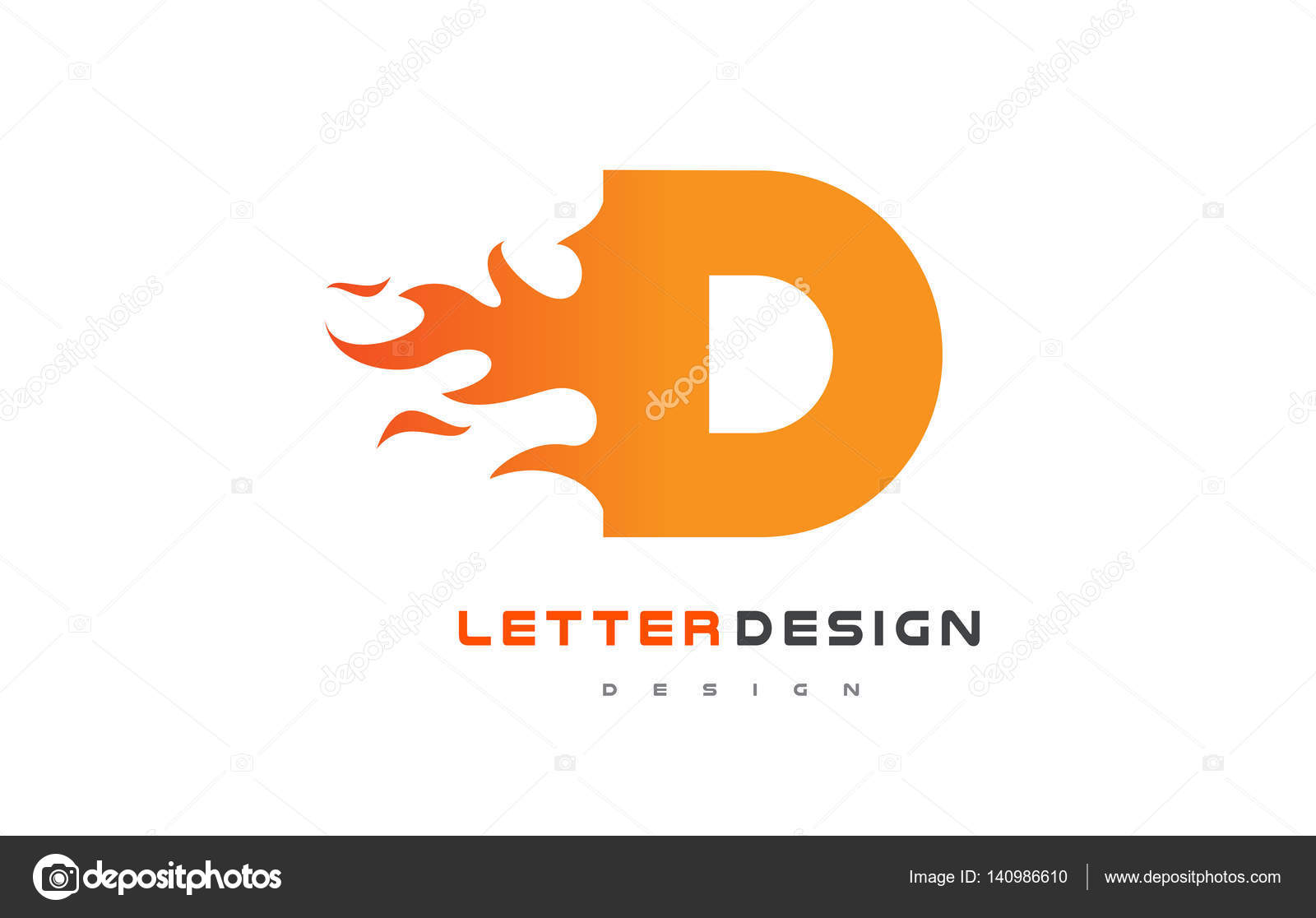 Letter D Fire