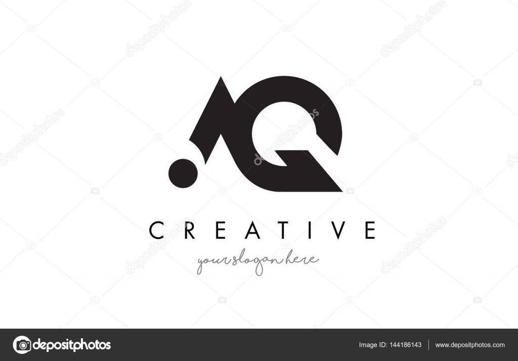 AQ Letter Logo Design with Creative Modern Trendy Typography. Stock ...