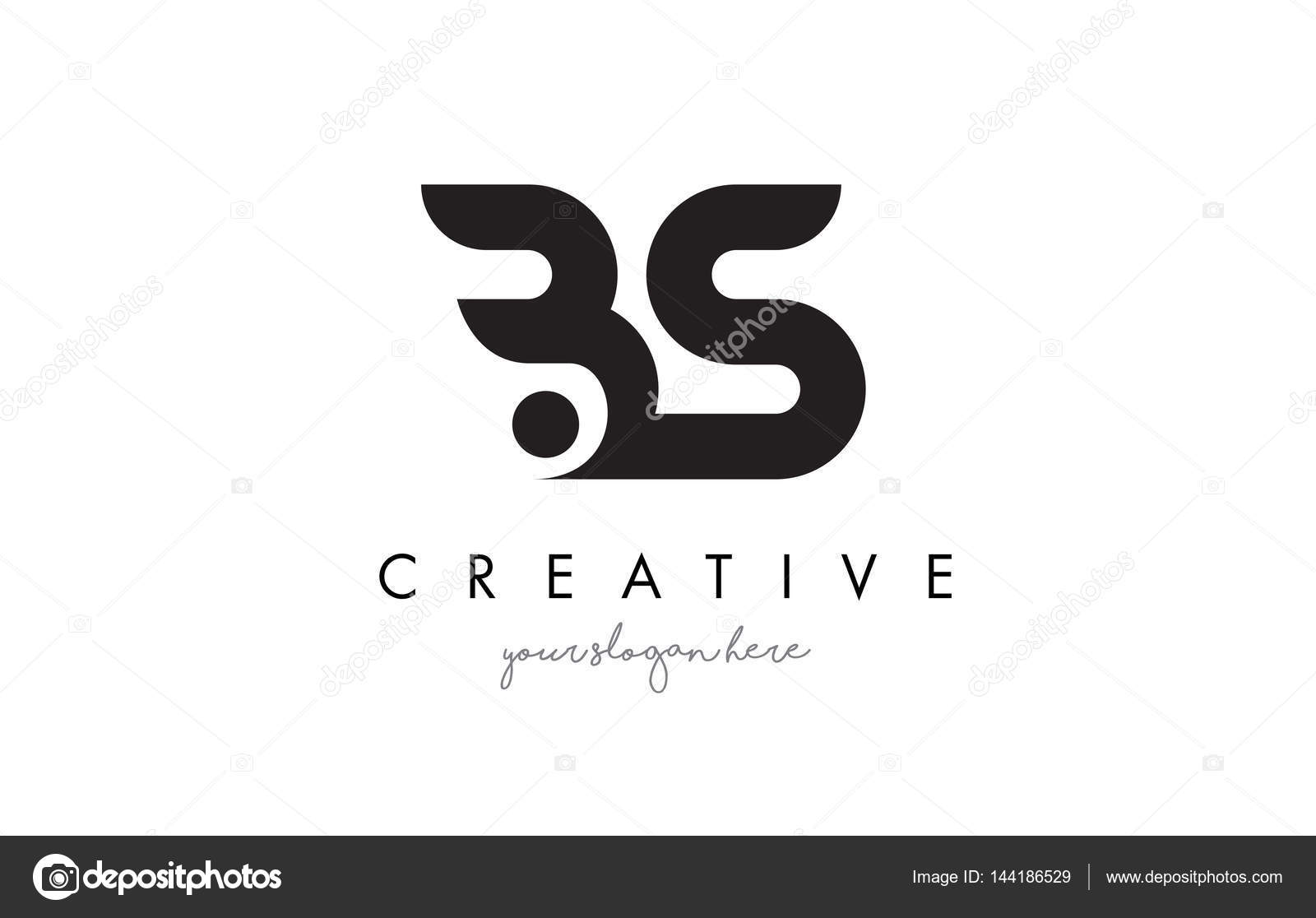 BS Letter Logo Design with Creative Modern Trendy Typography. Stock ...