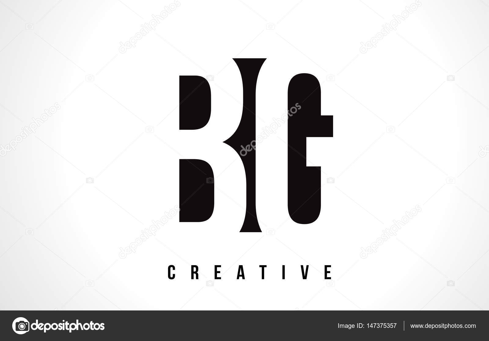 BG B G White Letter Logo Design with Black Square. Stock Vector by ...