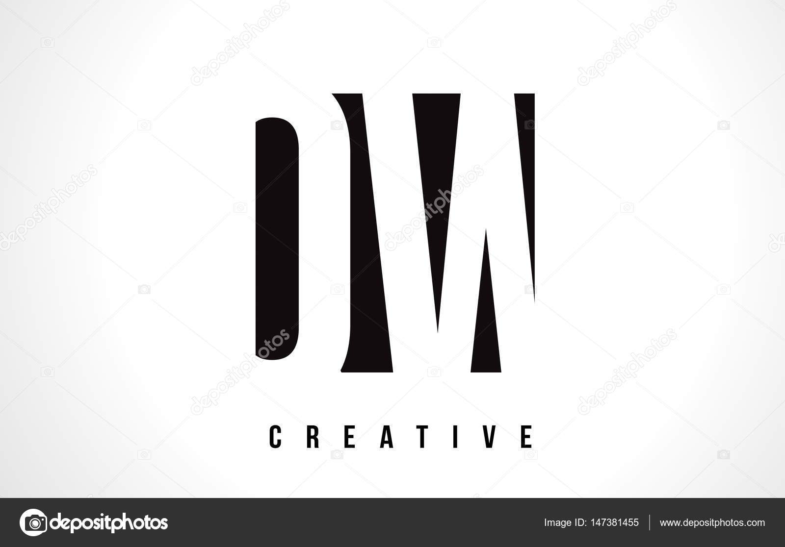 QW Q W White Letter Logo Design with Black Square. Stock Vector Image ...