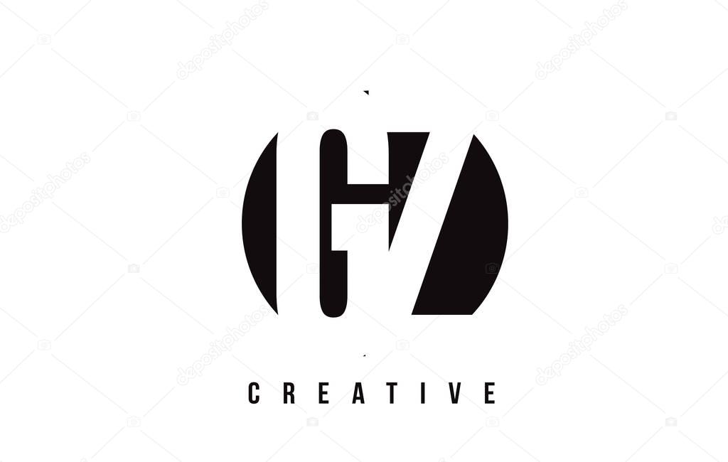 Diseño de logotipo de letra blanca GZ G Z con fondo de círculo. 2024