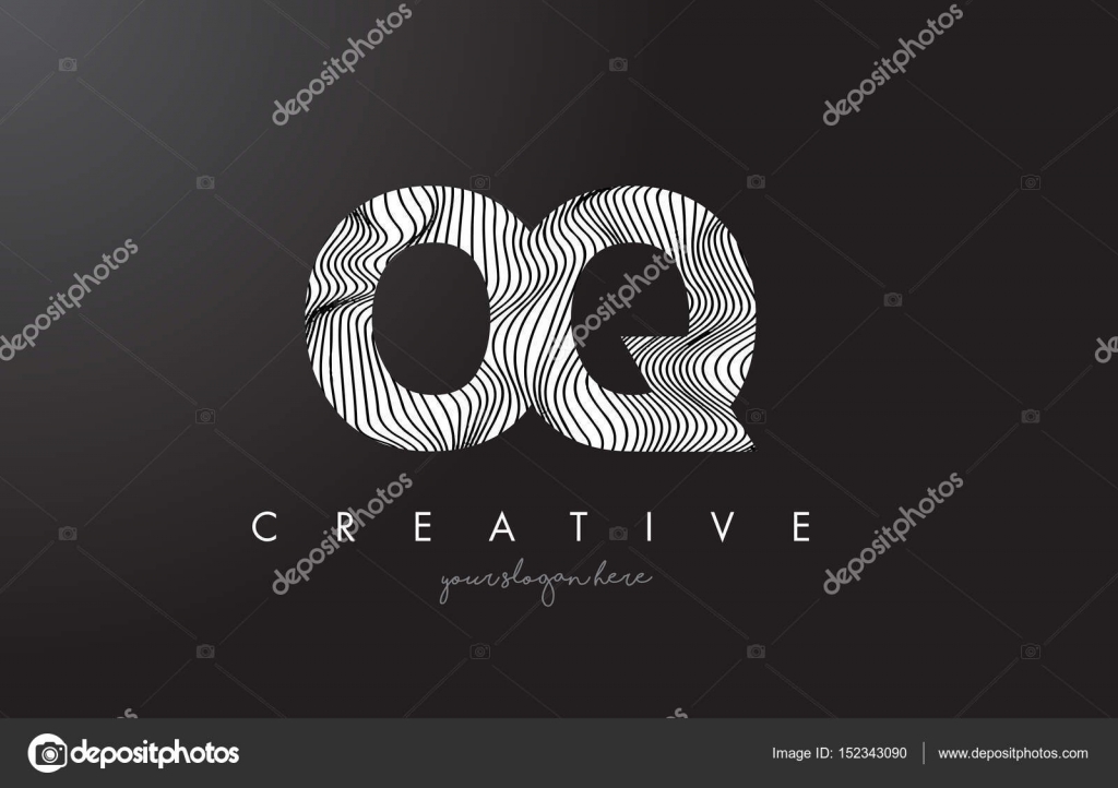 OQ O Q Letter Logo with Zebra Lines Texture Design Vector. Stock Vector ...