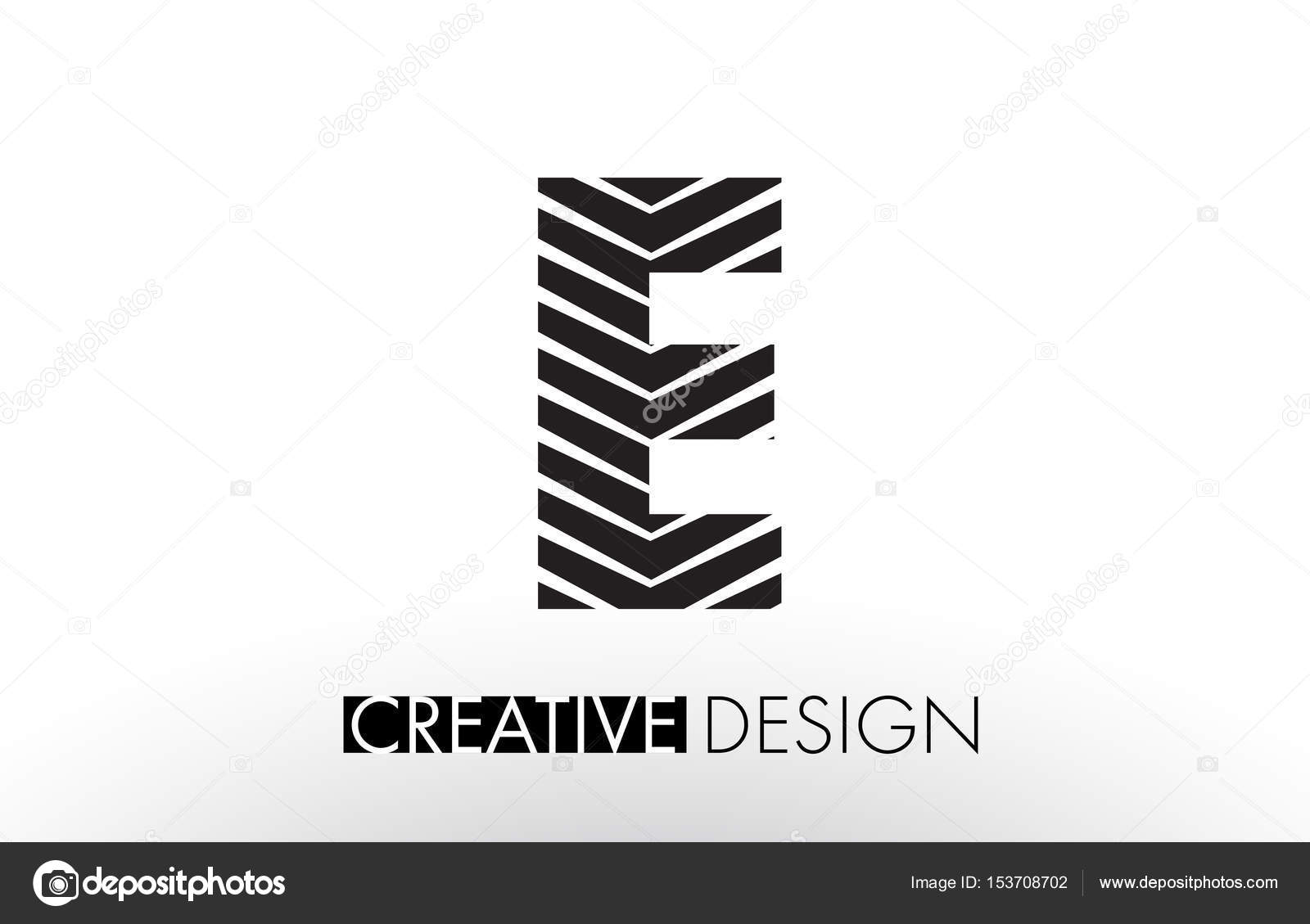 E Lines Letter Design with Creative Elegant Zebra Stock Vector by ...