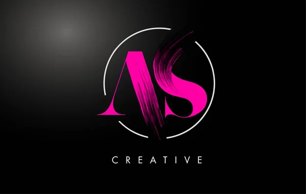 Pink SA Brush Stroke Letter Logo Design. Pink Paint Logo Leters Stock ...