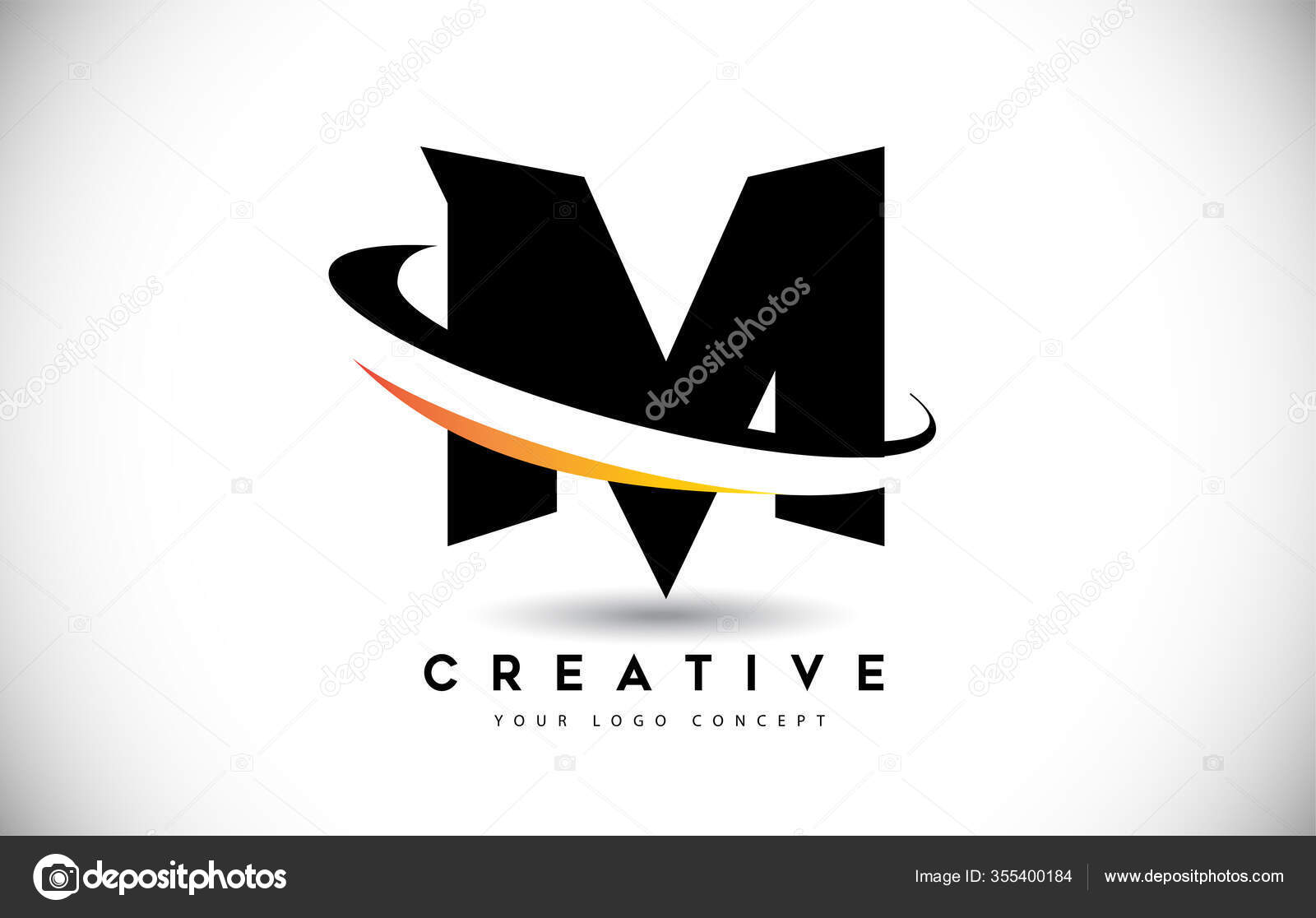 Letter Swoosh Logo Creative Curved Swoosh Icon Vector Illustration ...