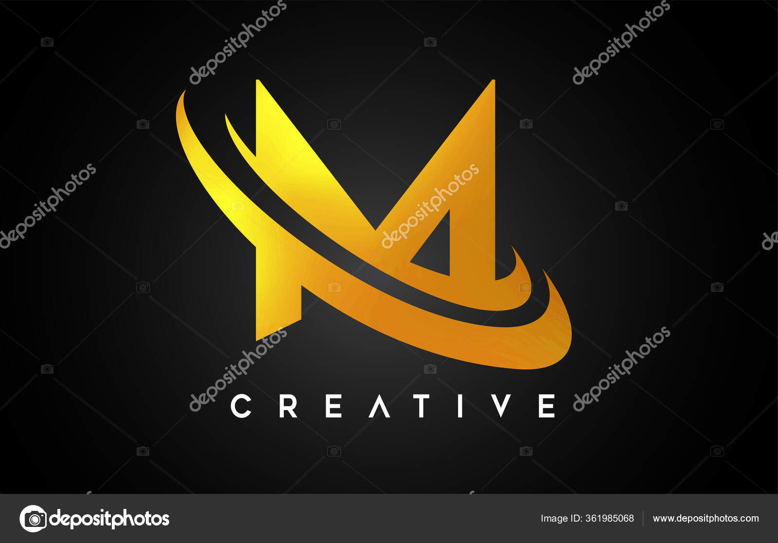 Golden Letter Logo Letter Design Vector Golden Gray Swash Vector Stock ...