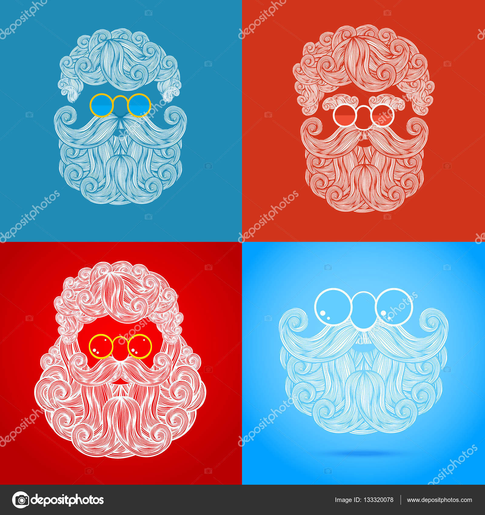 Beard and mustache of Santa Claus Stock Vector Image by ©VectorStory ...