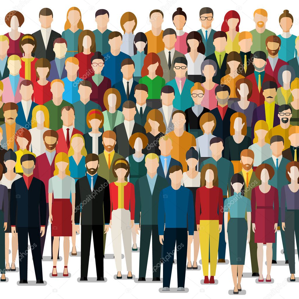 multitud de personas abstractas — Vector de stock © VectorStory #141274988
