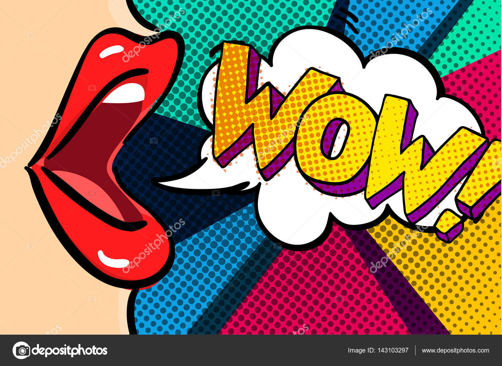 Open mouth and WOW Message Stock Vector Image by ©VectorStory #143103297
