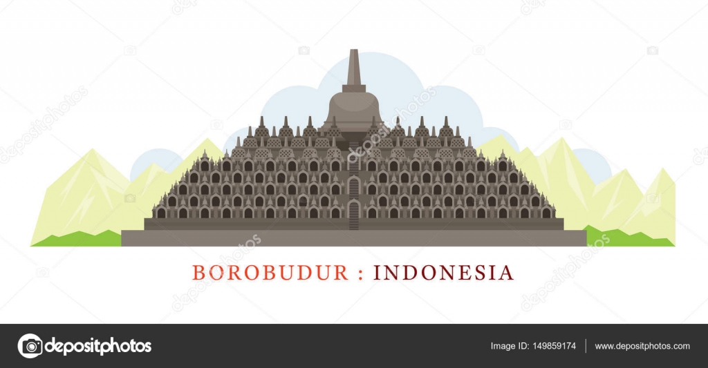 Borobudur Temple, Indonesia Stock Vector Image by ©muchmania #149859174