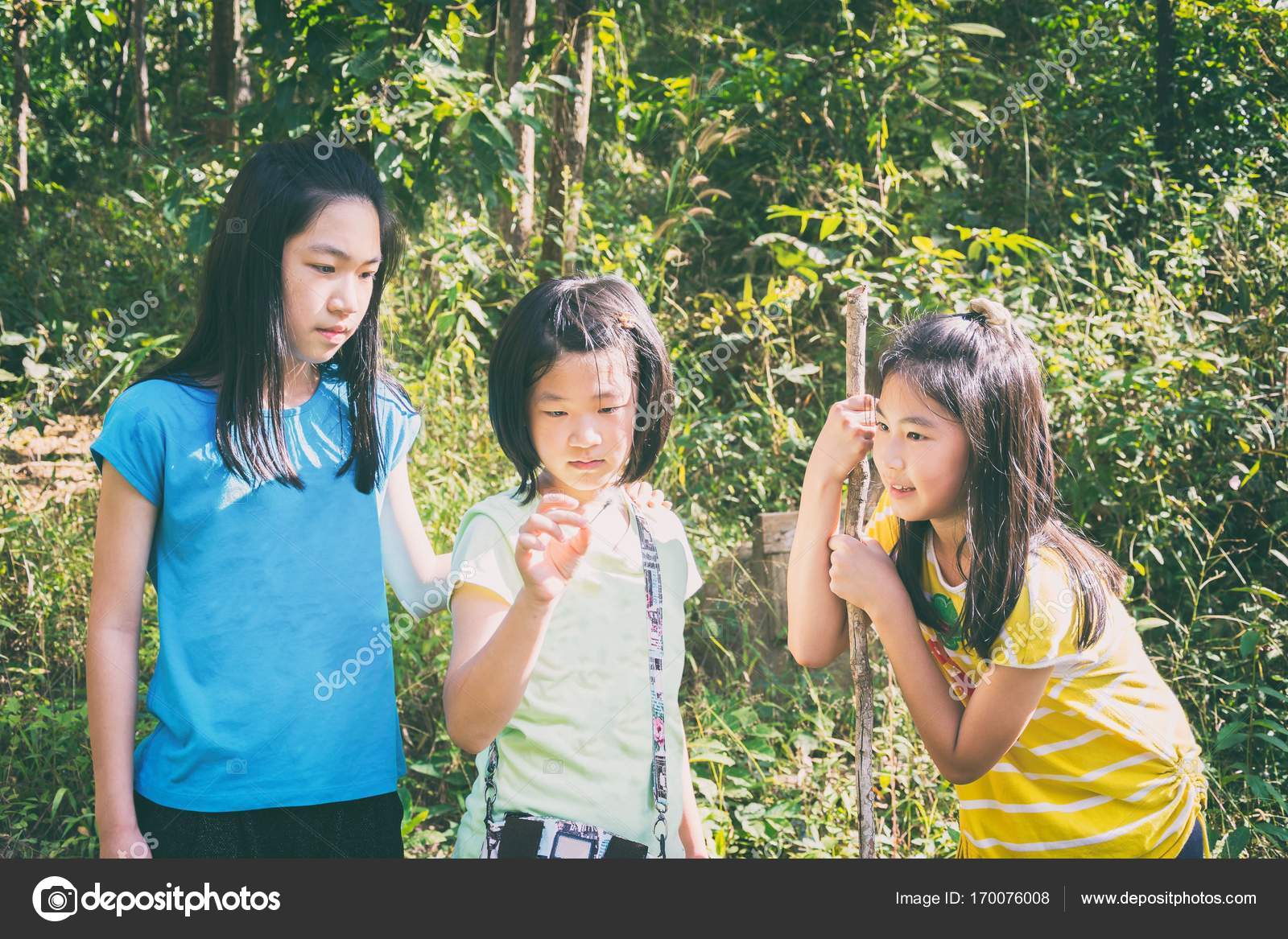 Kids playing in the forest Stock Photo by ©yupachingping@hotmail.com ...