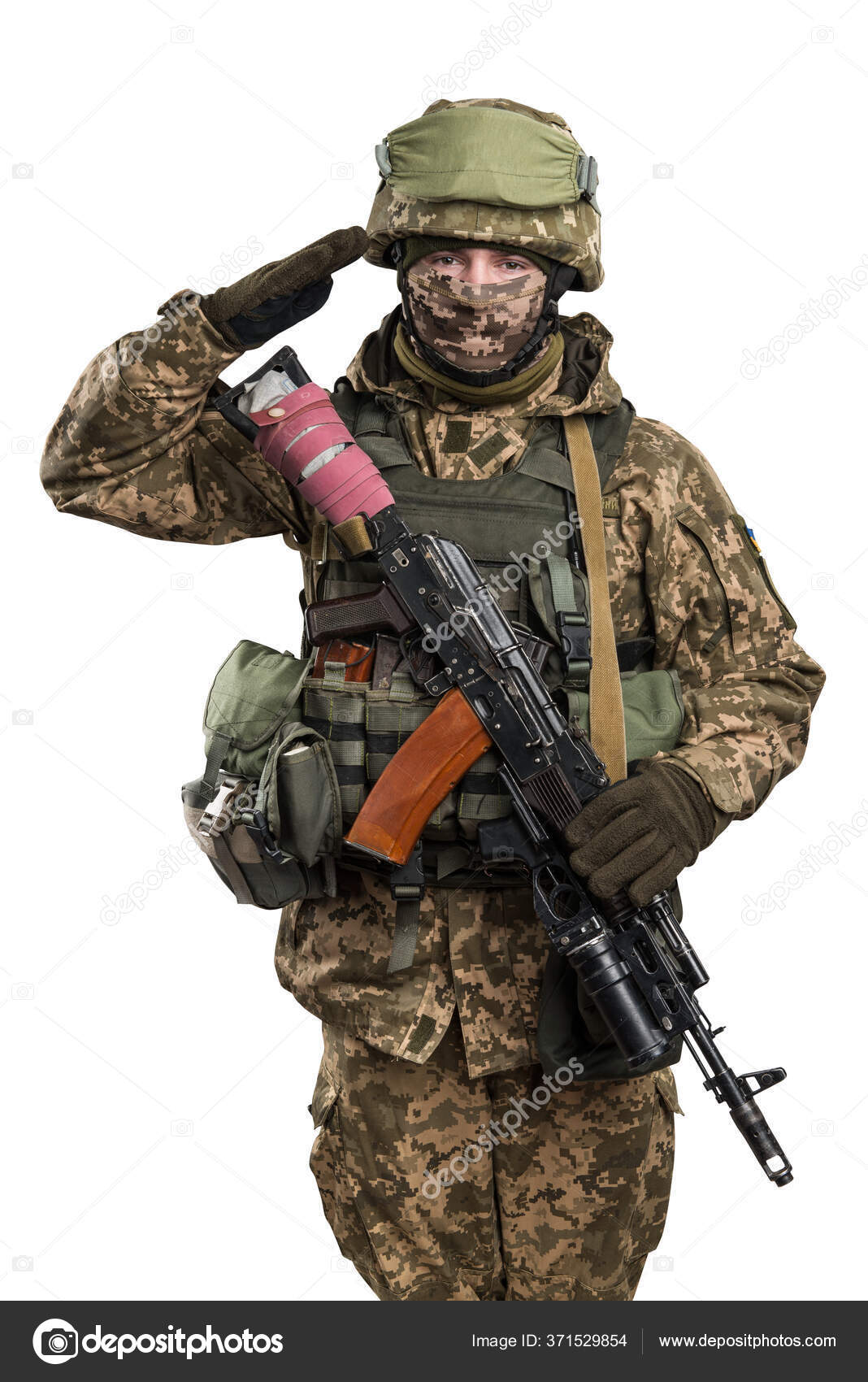 Ukraine Officer Mechanized Infantry Uniform Isolated Clipping Path ...