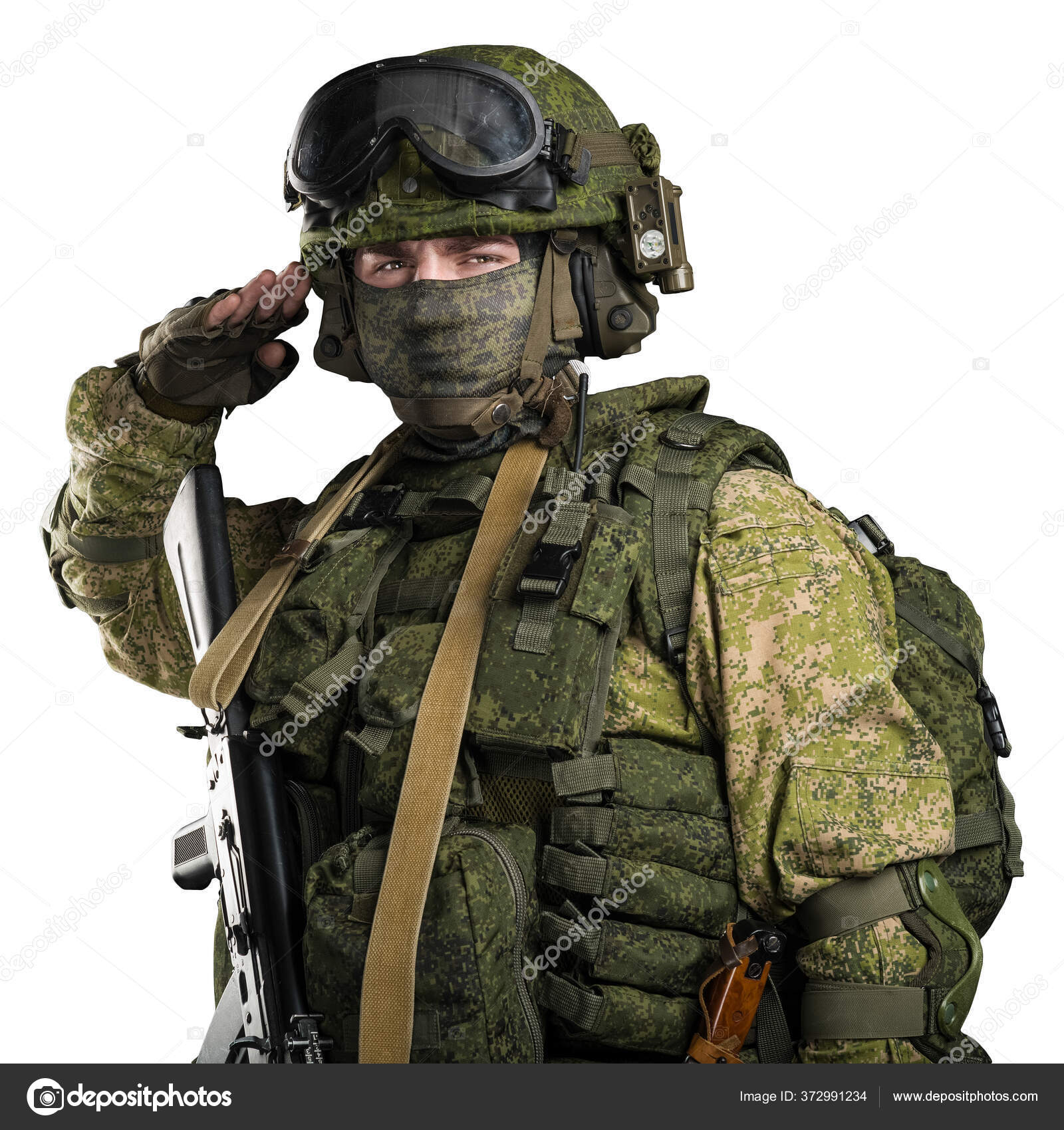 Male Russian Mechanized Infantry Uniform Isolated Clipping Path White ...