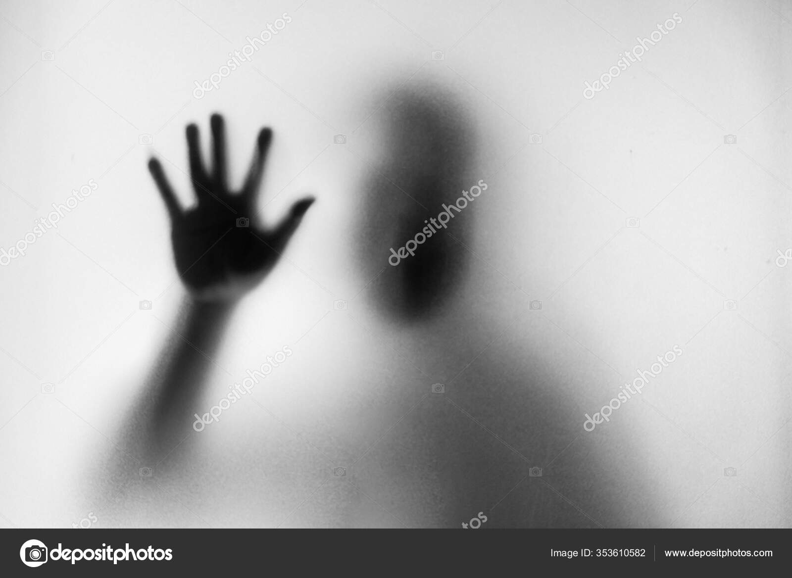 Shadow Blur Man Wear Mask Prevent Infection Background Fight ...