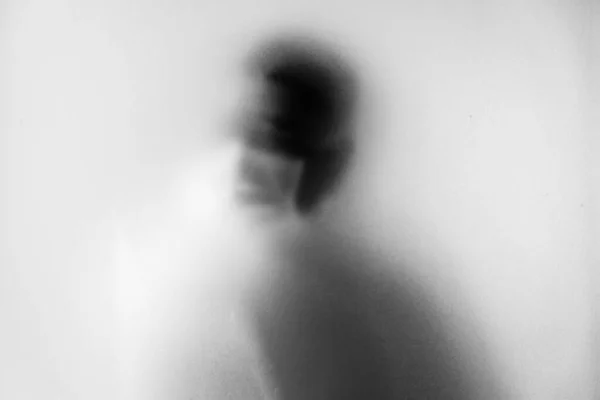 Shadow Blur Man Wear Mask Prevent Infection Background Fight ...