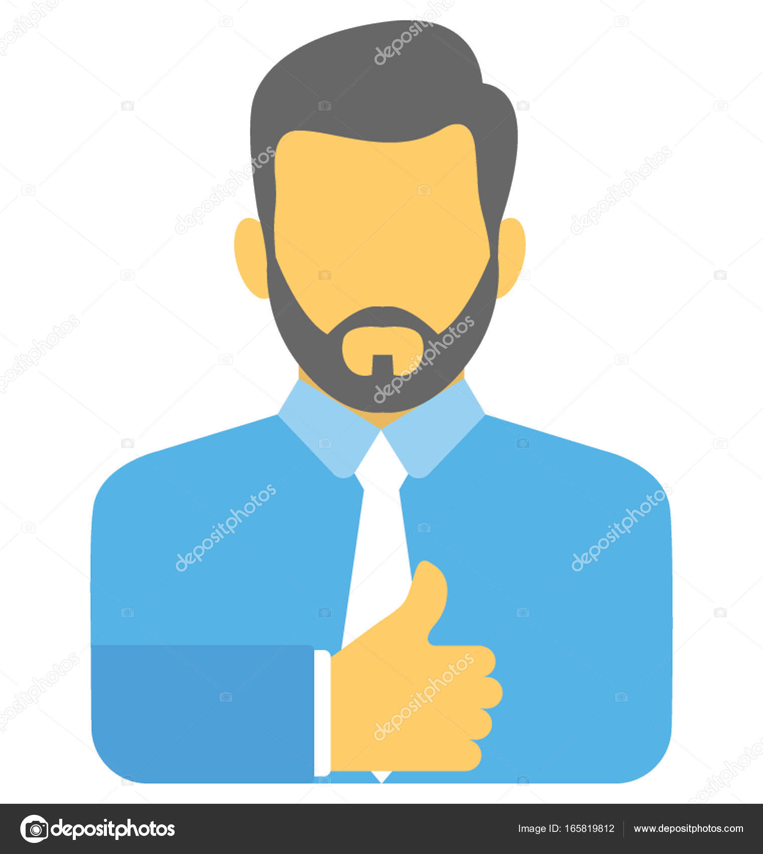 Blue Customer Satisfaction Icon