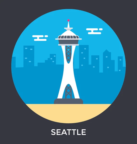 Espacio aguja icono ilustración Imágenes Vectoriales, Gráfico Vectorial ...