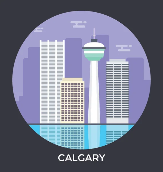 Calgary Alberta, Canada Vector Icon Stock Vector Image by ...