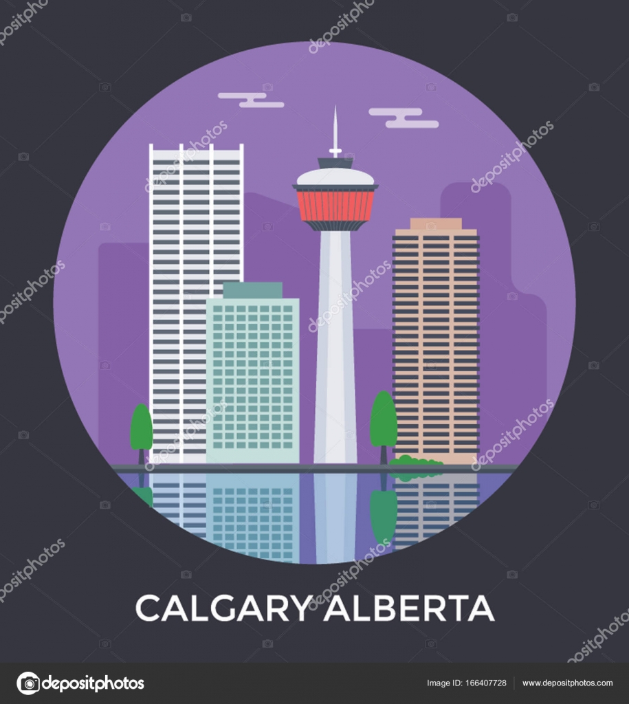 Calgary Alberta, Canada Vector Icon Stock Vector Image by ...