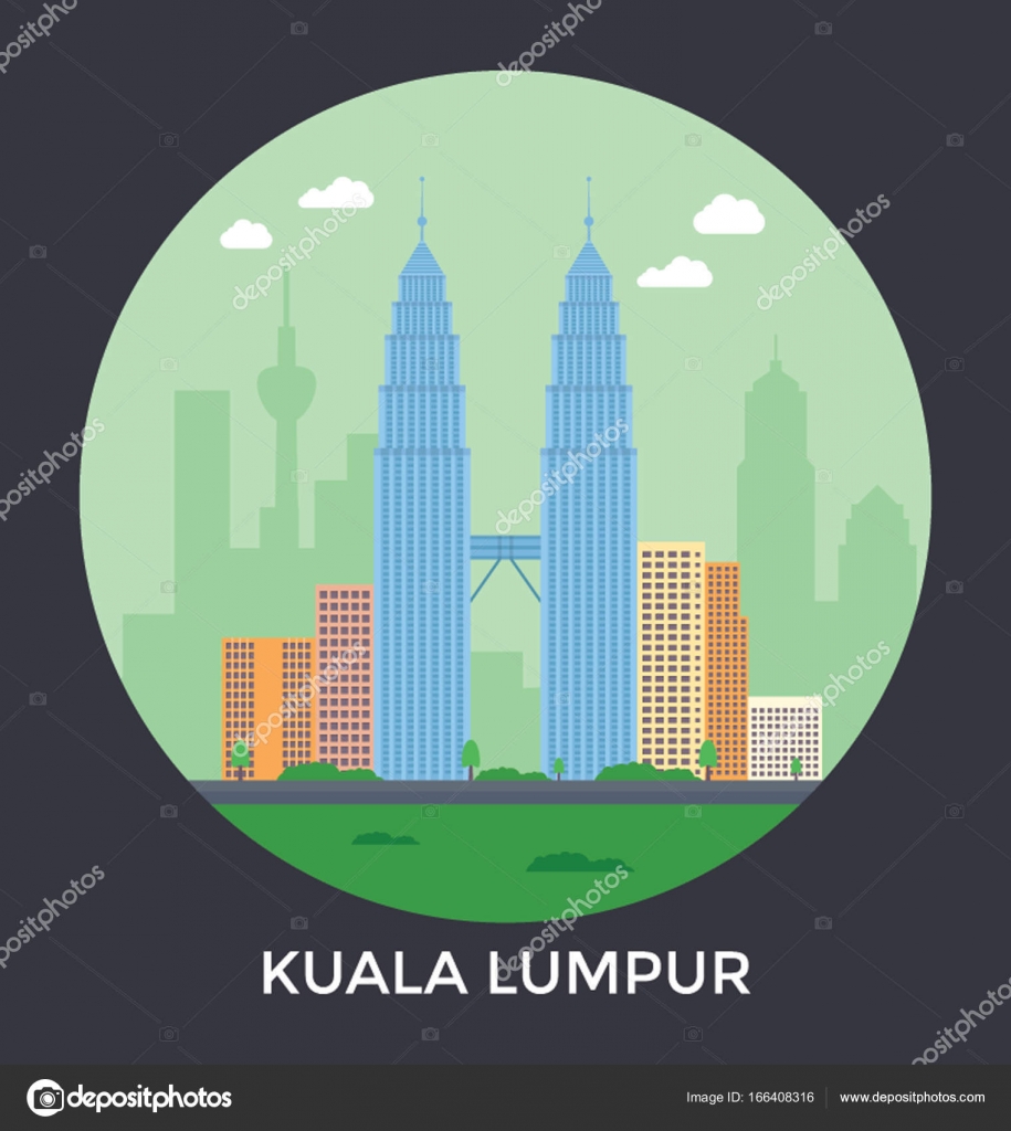 Kuala Lumpur, Malaysia Vector Icon — Stock Vector © creativestall ...