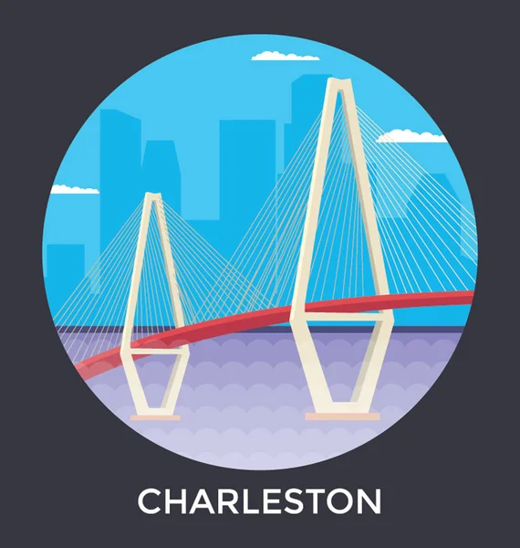Charleston bridge imágenes de stock de arte vectorial | Depositphotos