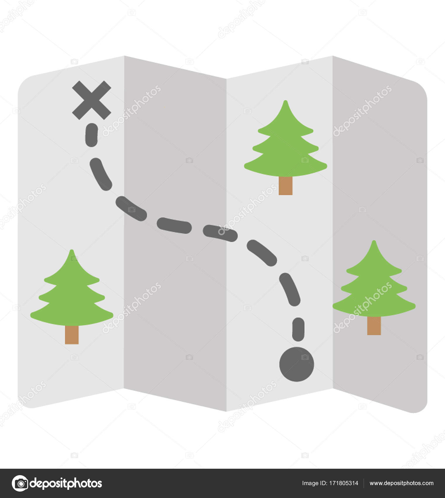 Road Map Vector Icon Stock Vector by ©creativestall 171805314