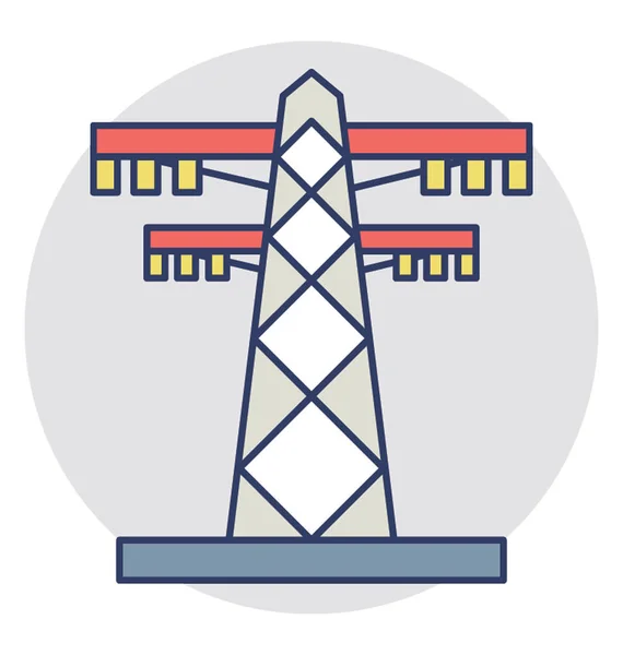 Electric Pylon Vector Icon — Stock Vector © vectorsmarket #179280794