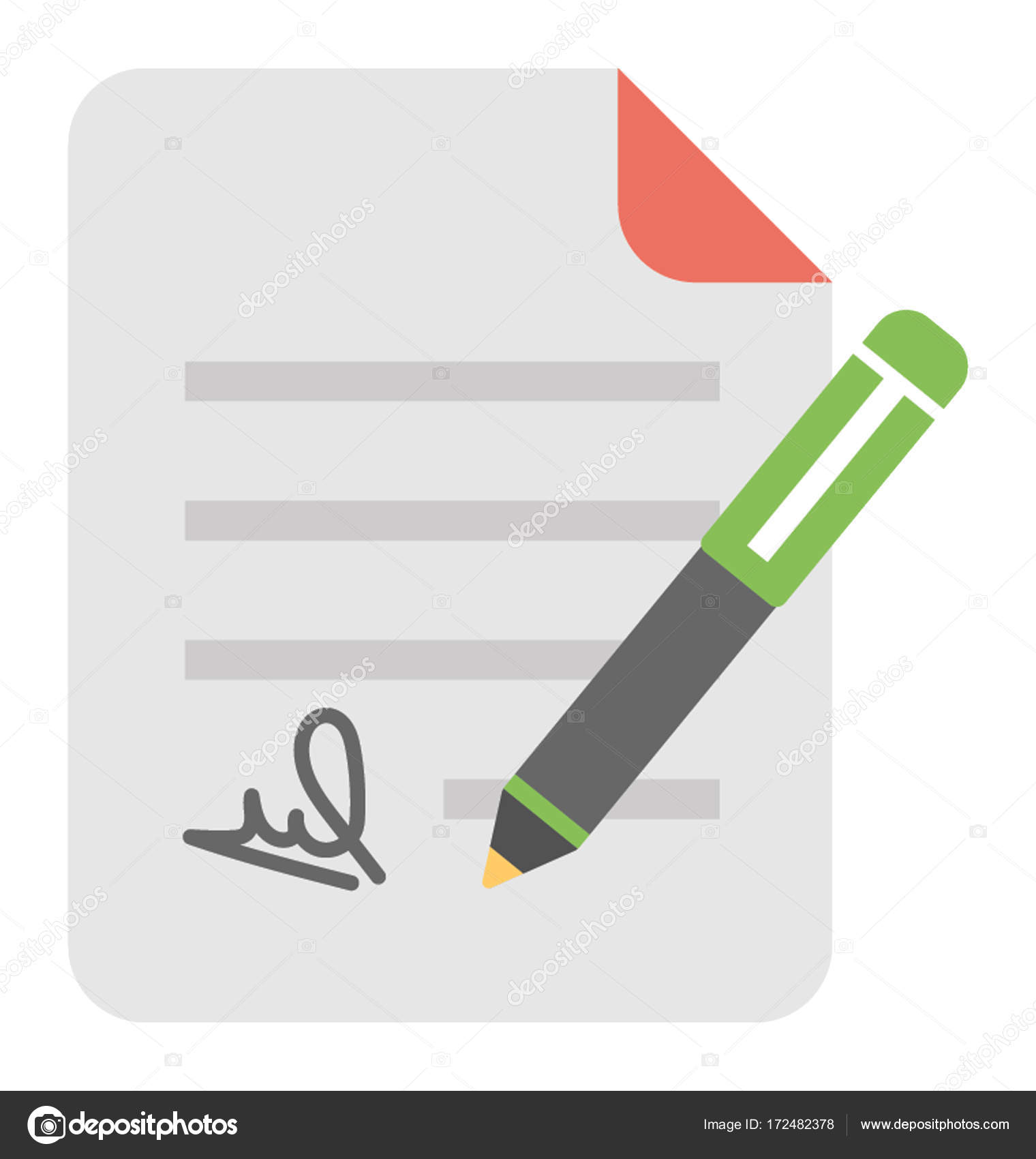 Contract Vector Icon Stock Vector Image by ©creativestall #172482378