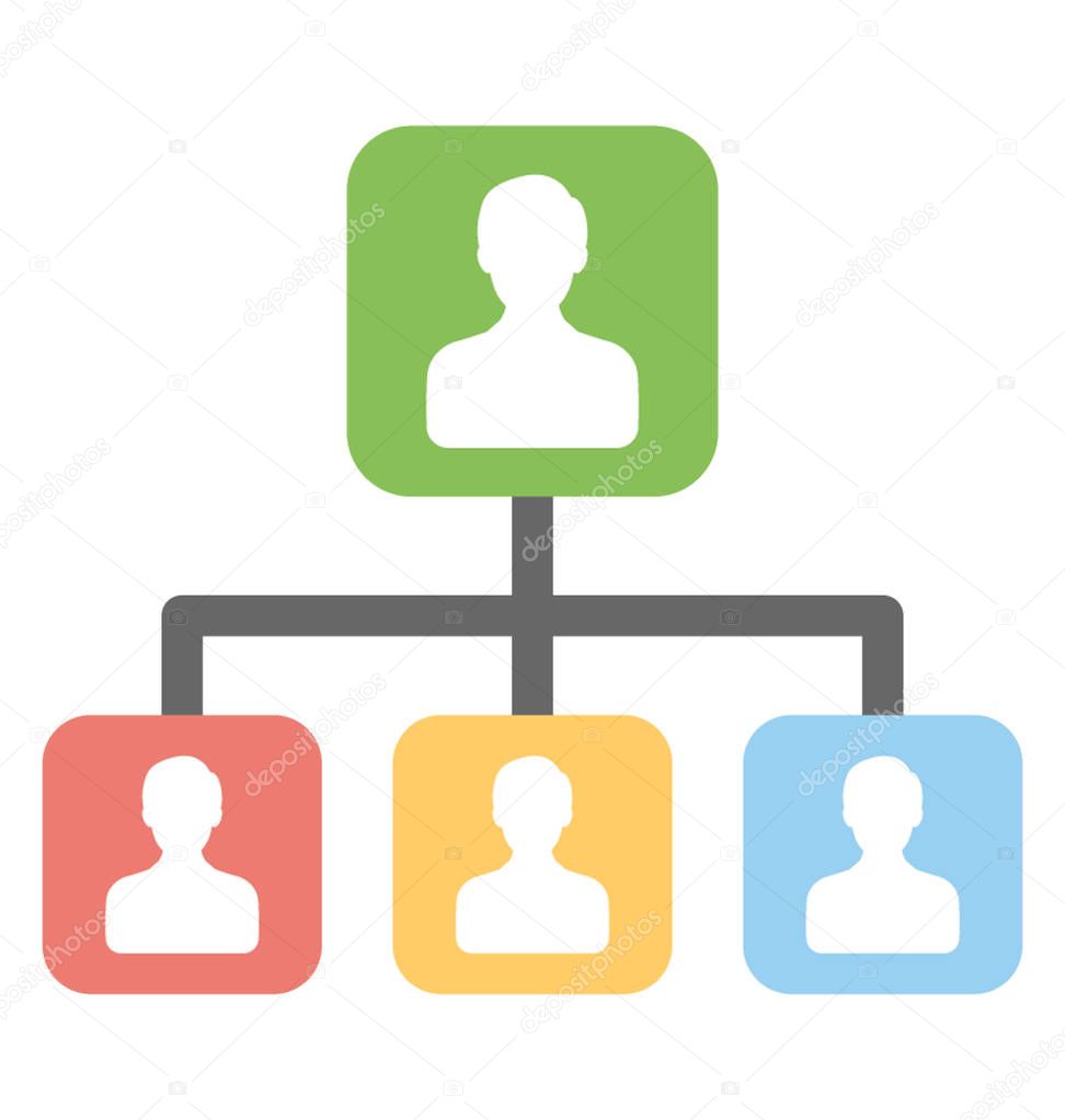 Organizational Chart Vector Icon — Stock Vector © creativestall #172586376