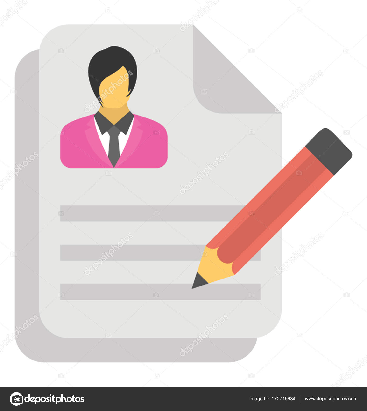 Job Applications Vector Icon Stock Vector by ©creativestall 172715634