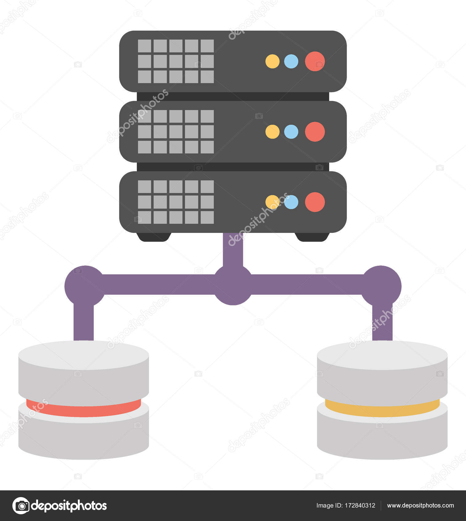 Shared Server Vector Icon Stock Vector Image by ©creativestall #172840312