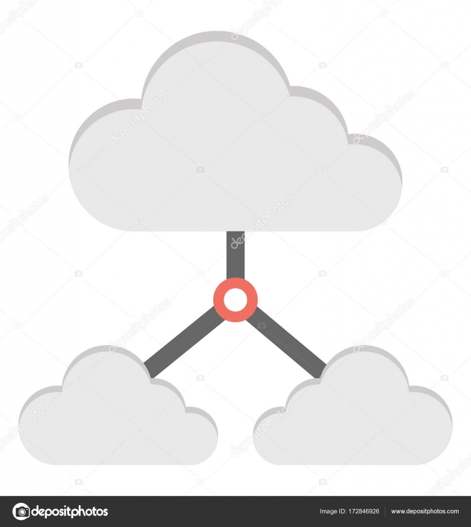 Cloud Network Diagram Vector Icon — Stock Vector © creativestall #172846926