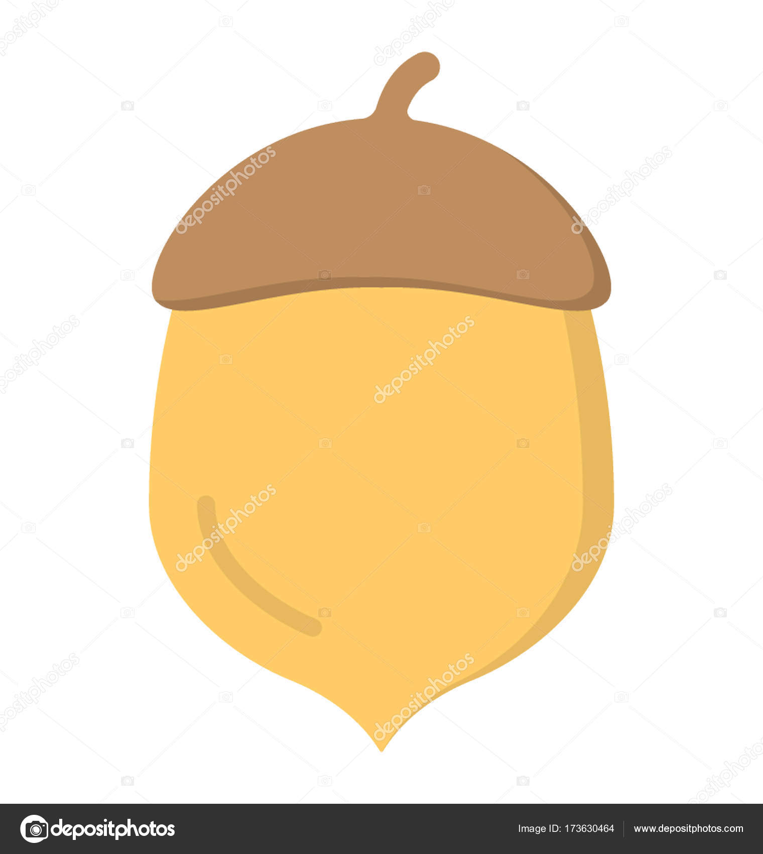 Acorn Flat Icon — Stock Vector © creativestall #173630464 Acorn Flat Icon — Stock Vector © creativestall #173630464