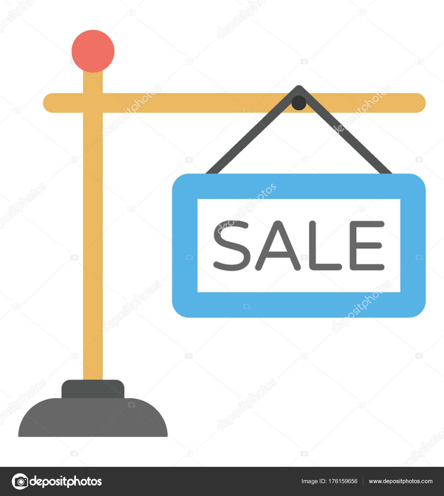 Venta Signpost Icono Diseño Plano vector, gráfico vectorial ...