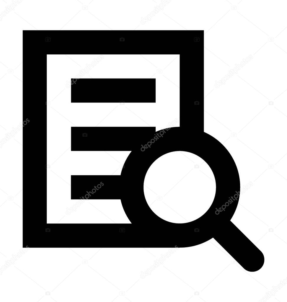 Recherche Document Vector Icon — Image vectorielle creativestall ...